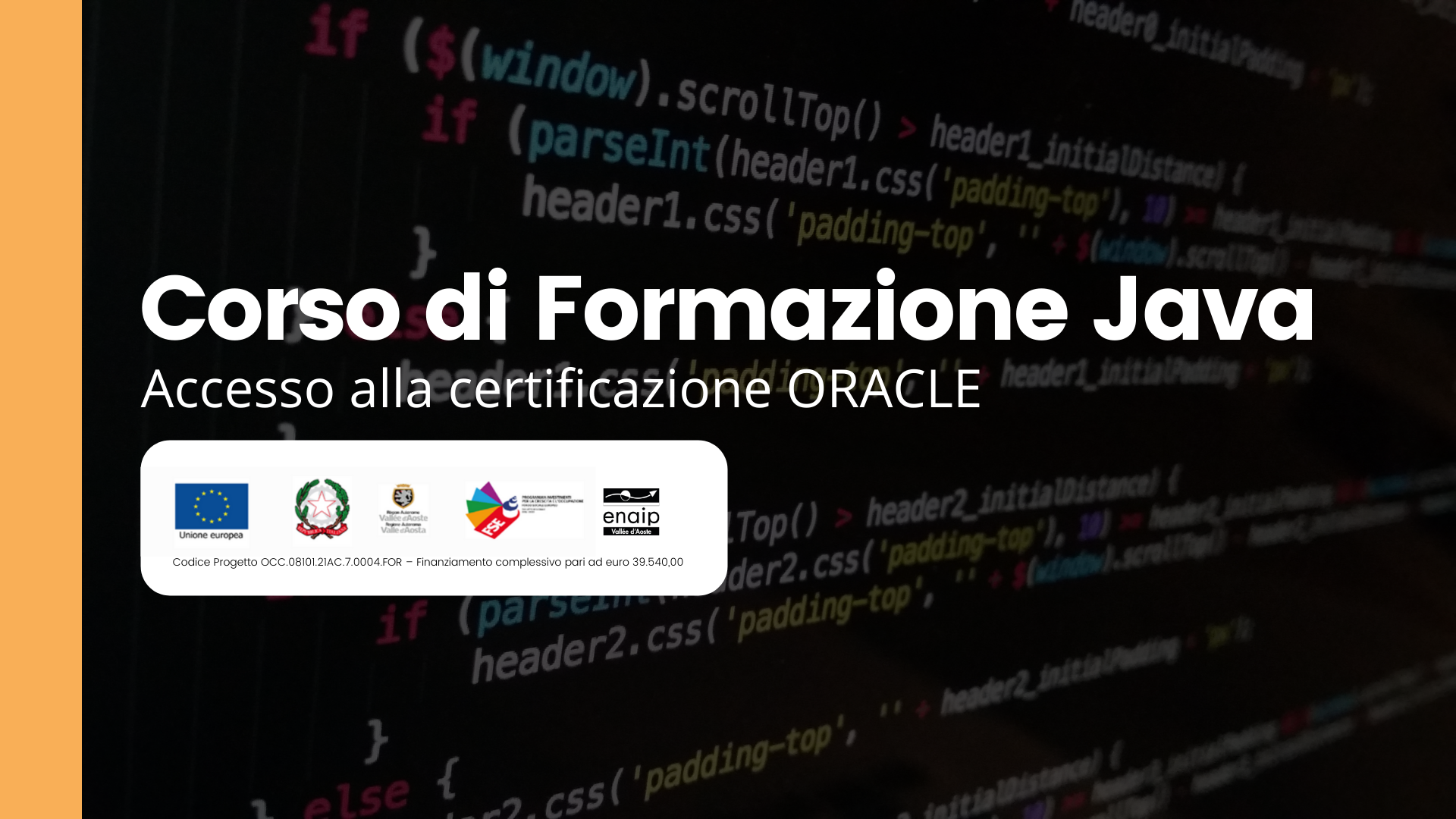 L'EnAIP Vda organizza un corso Java, accesso alla certificazione Oracle ...