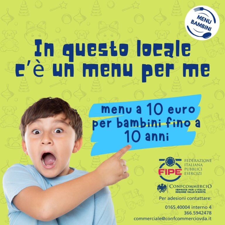 Aderisci all'iniziativa menù bambini - AostaSera