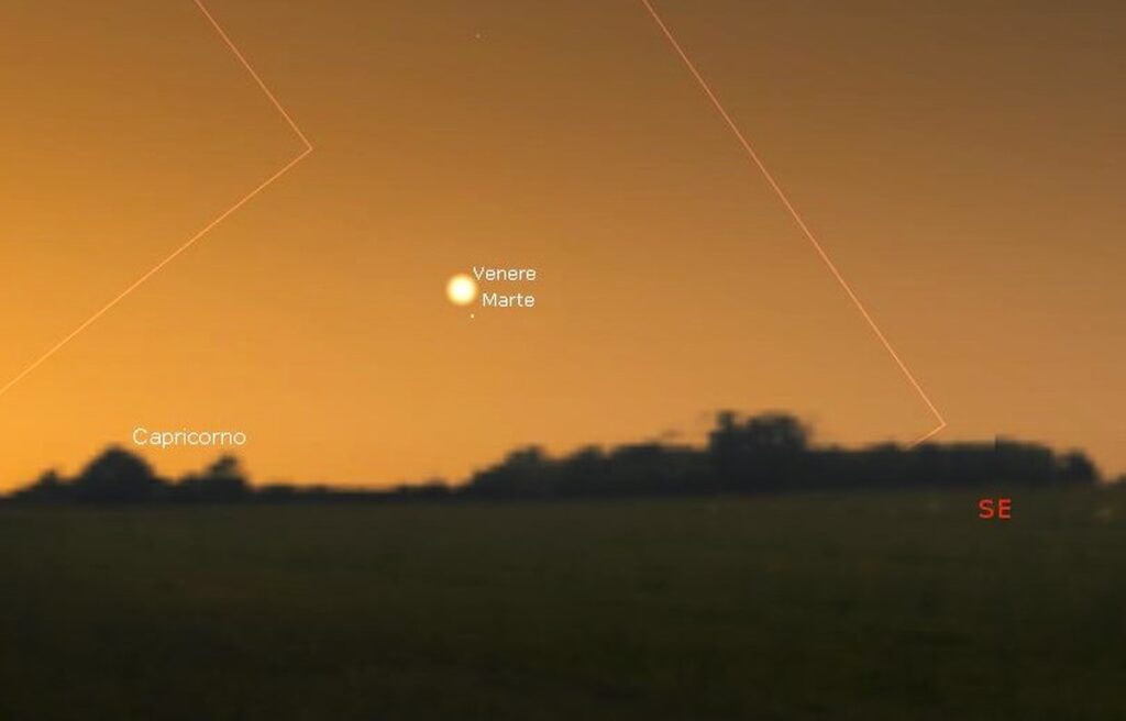Il cielo di febbraio: la congiunzione tra Venere e Marte e la “polvere ...